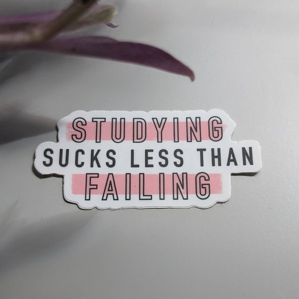 Studying Motivation Waterproof Sticker for Girls, Study Quote Gift for ...