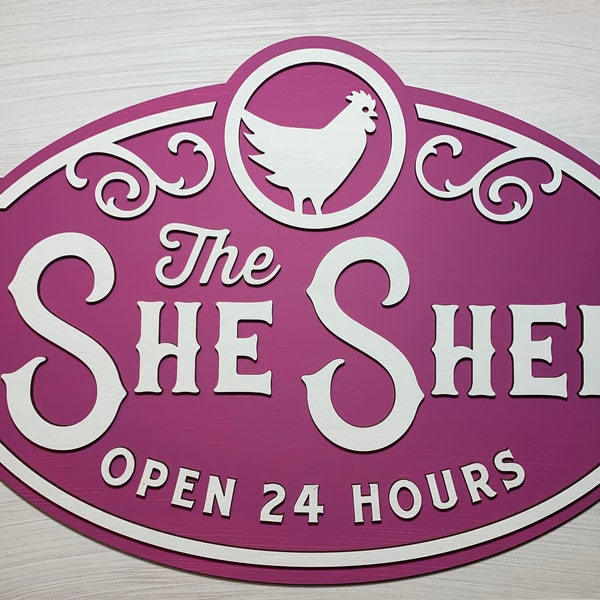 She Shed Sign SVG Laser Cut Files for Glowforge - Laser Cutter Artwork ...