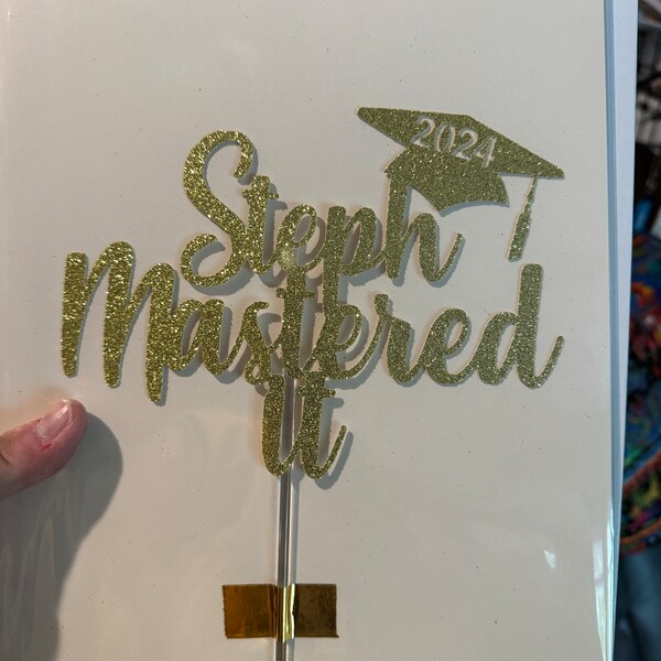 Mastered It Graduation Cake Topper, Mastered It Cake Topper, 2024 Grad ...
