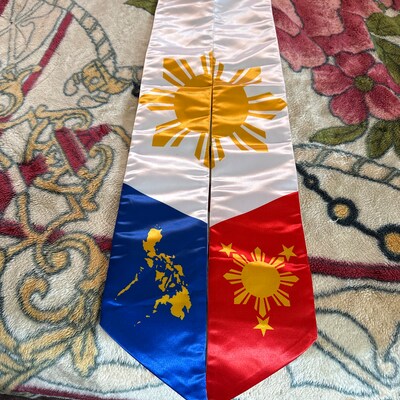 Philippines Filipino Flag Graduate Stole Flag 3 Stars and Sun ...