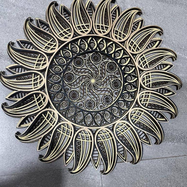 Laser Cut Template - the Sun - Multilayer DXF File, SVG File, Lasercut ...