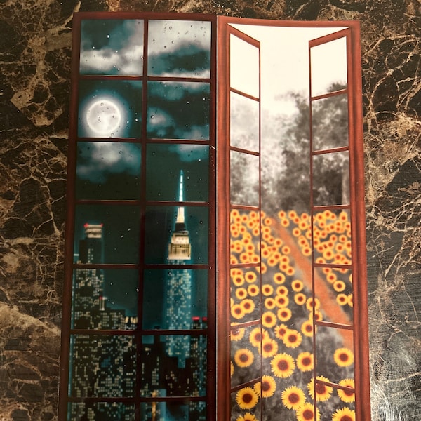 New York Skyline | Rainy Window Bookmark - Etsy