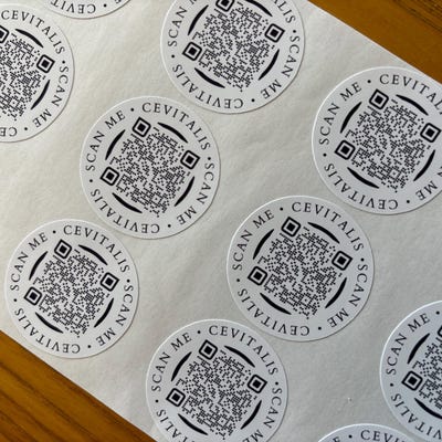 Round QR Code Labels, Custom QR Sticker, Smart Qr Inventory Stickers ...