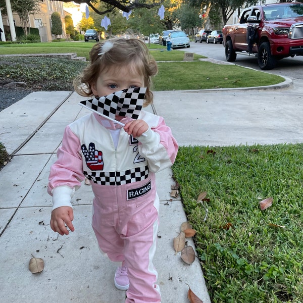 Personalized Pink Racer Long/shorts Jumpsuit*racer Fast One Birthday ...