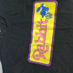 VW Retro Rabbit Sticker Blue and Red - Etsy