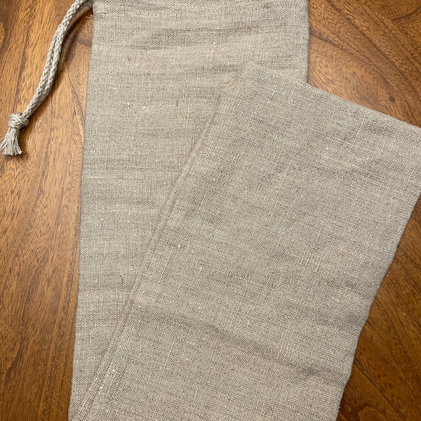 Linen Storage Bag, Organic Bags, Natural Linen Bread Bag With Handmade ...