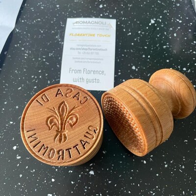 CORZETTI PASTA Custom Stamp 1 Handle 1your Name Custom Stamp Handturned ...