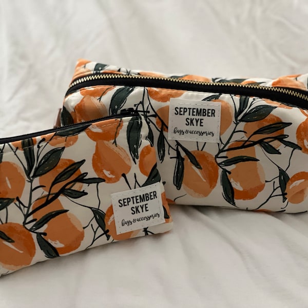 Peach and Cream Print Coin Purse - Etsy