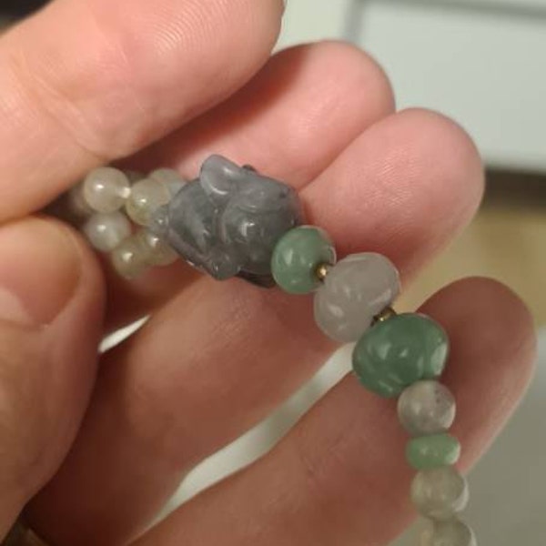 Dainty Grade A Burmese Icy Jadeite Jade Beaded Bracelet, Grade A Burma ...
