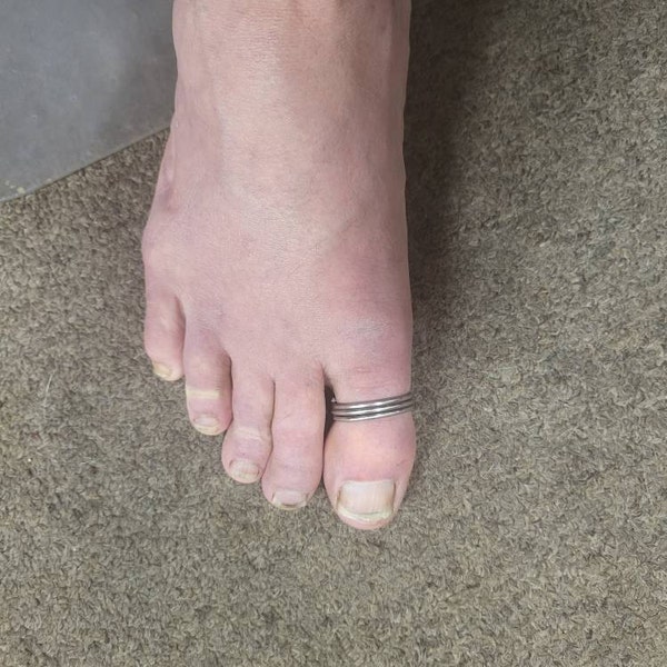 Gold Toe Ring Big Toe Any Size Custom Made to Order Multi Loop Spiral ...