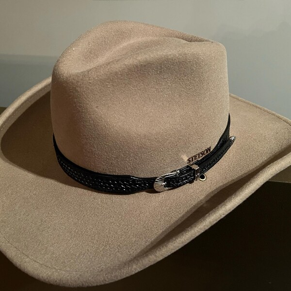 Premium Leather Cowboy Hat, Stampede String, Leather Cowboy Hat ...