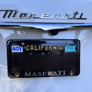 Maserati Lettering Black License Plate Custom Made of - Etsy