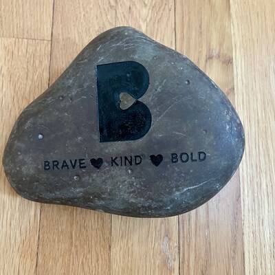 Positive Quotes Sayings Wisdom Good Vibes Stones River Rocks Custom ...