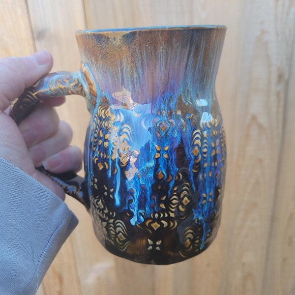 12 Oz Medium Mug, Porcelain, Texture, Ceramic Mug, Pottery Mug, Tea Mug ...