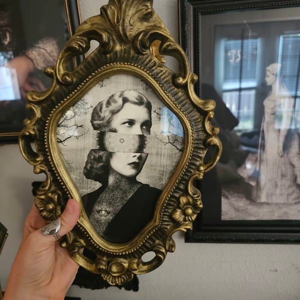 The Grief Handmade Baroque Frame, Complete With Prints, Glass and Metal ...