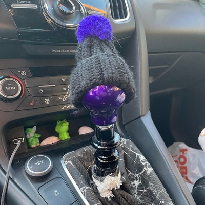 30 COLOURS Custom Gear Knob Stick Shift Cover Crochet Knitted Pom Pom ...