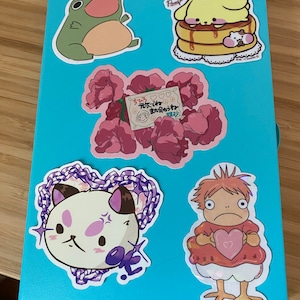 Ponyo Heart Studio Ghibli Stickers Cute Sparkle Holographic Sticker ...