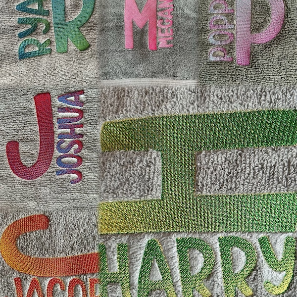 Gradient Font for Machine Embroidery ORDINARY THREADS Required Ombre ...