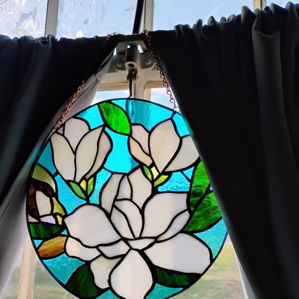 Boho Landscape Stained Glass Pattern, Boho Arch Decor, Digital Pattern ...