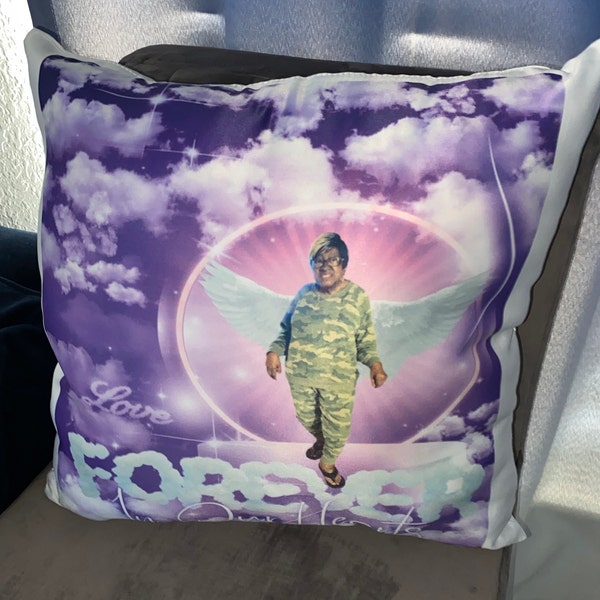 Purple Forever in Our Hearts Heaven Angel Wings Memorial PNG Add Photo ...