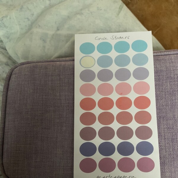 Circle Stickers - 8 Color Options - Etsy
