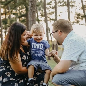 TWO Whole Years of Awesome 2nd Birthday Shirt Boy Front and Back Design ...