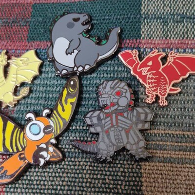 Chibi Rodan Enamel Pin - Etsy