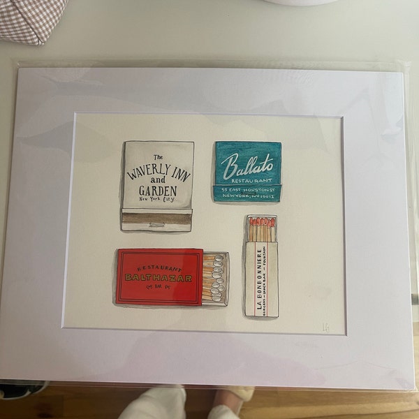 Custom Matchbook Watercolor Painting - Etsy