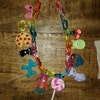 Rainbow Funky Charm Necklace and Bracelet Rainbow Link Chain - Etsy