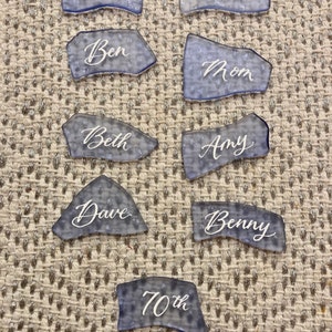 Tropical Palm Leaf Name Tags Handwritten Monstera Names With - Etsy