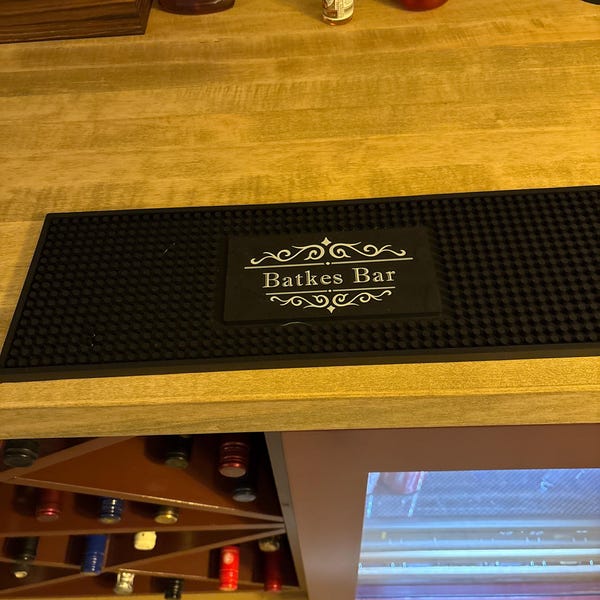 Bar Mat, Personalized Bar Mat for Home Bar Coffee Bartender Mat, Custom ...
