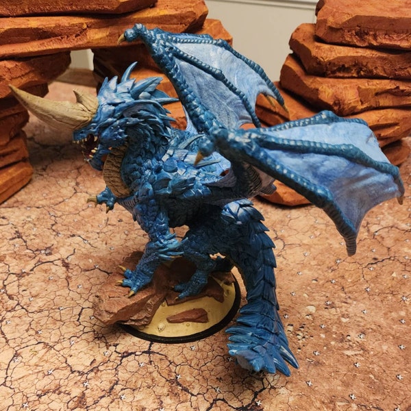 Chromatic Blue Dragon Miniature - Rescale Miniatures - Dnd Miniatures ...