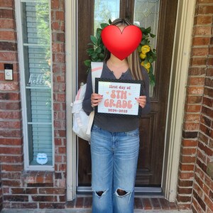 First Day of Senior Year Printable Sign Instant Digital Download Back ...