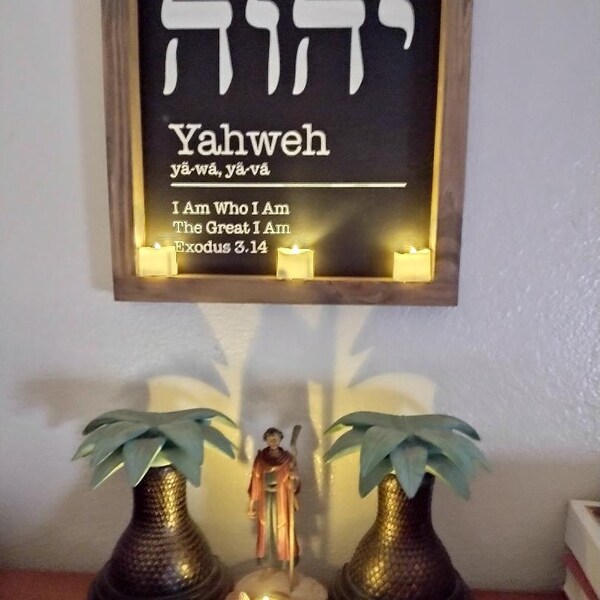 Yahweh Wall Sign Decor, Names of God Sign, Wall Decor Sign ...