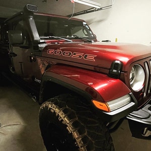 Custom Black Lettering Sticker Decal for Hood With an Outline - Etsy