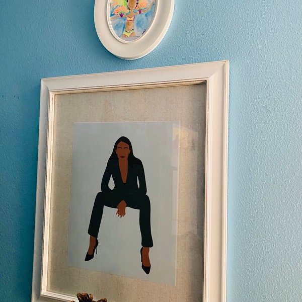 AOC Digital Print - Alexandria Ocasio Cortez Poster - AOC Print Wall ...