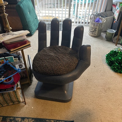 Dark Gray RIGHT Hand Shaped Chair 32 Tall Adult Size 70's Retro EAMES ...
