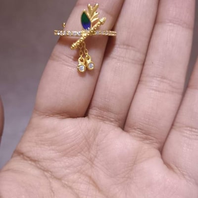 Krishna Flute Ring, 925 Solid Silver Flute Ring, Gold Flute Ring, Gift ...