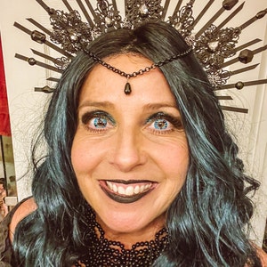 Gothic Halo Crown Black Dark Fairy Headpiece Gothic Lolita - Etsy