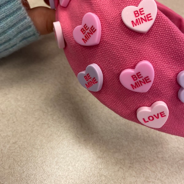 Valentine Conversation Heart Headbands & XO Jeweled Headbands - Etsy