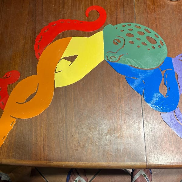 Octopus Door Frame Topper Metal | Door Frame Corner Sign | Metal Wall ...