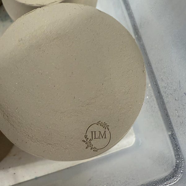 Initial and Date Clay Designs, Custom Pottery Stamp of Initials, Custom ...
