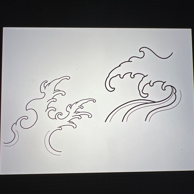 Japanese Finger Waves Drawing