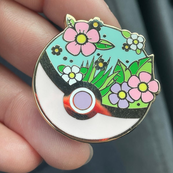 Grass Poketype Hard Enamel Pin - Etsy