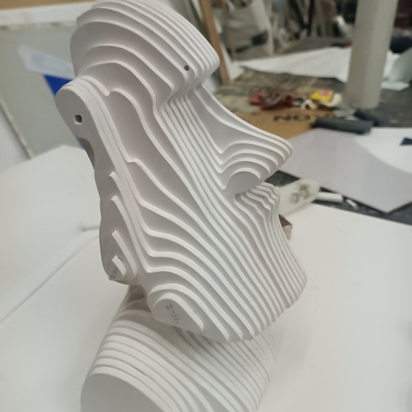 Moai Statue Sliced Sculpture 4mm Vector Template, Moai Sculpture Laser ...
