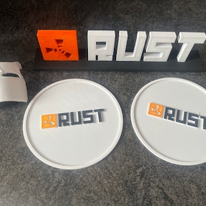 Rust Game Logo Gamer Room Desk Decor - Etsy