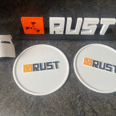 Rust Game Logo Gamer Room Desk Decor - Etsy