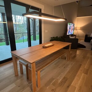 Solid Wood Writing Desk With Drawer and Cable Management Scandinavian ...