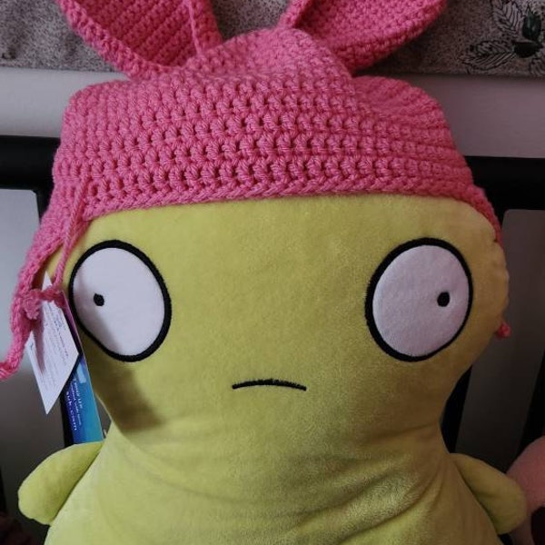 Bunny Ears Hat With Tall Ears and Braids, Rabbit Hat With Tall Ears ...
