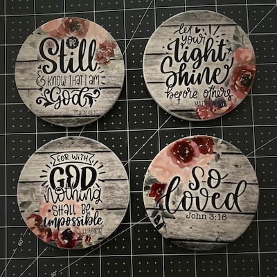 Car Coaster PNG, Christian Coaster Bundle, Bible Verse Coaster PNG, Car ...